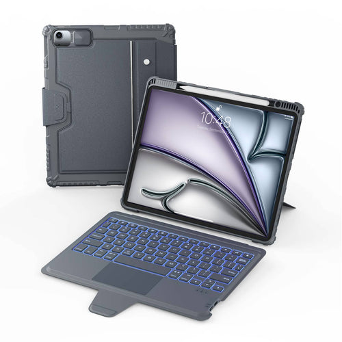 Nillkin Backlit Bumper Combo Computer Keyboard Case ( Grey ) for iPad ...