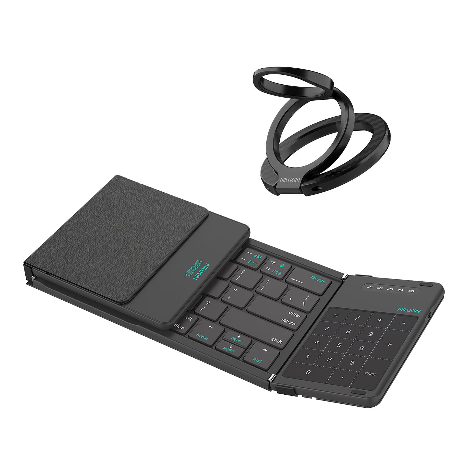 Nillkin Cube Pocket Foldable Keyboard & FiberSnap Triple Phone Grip Holder